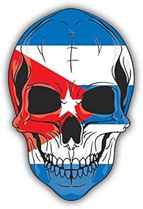 Amazon.com: JJH Inc Skull Flag Cuba Vinyl Decal Sticker Waterproof Car ...