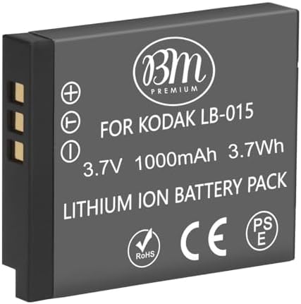 Amazon.com : BM Premium LB-015 Battery for Kodak PIXPRO WPZ2 Digital ...
