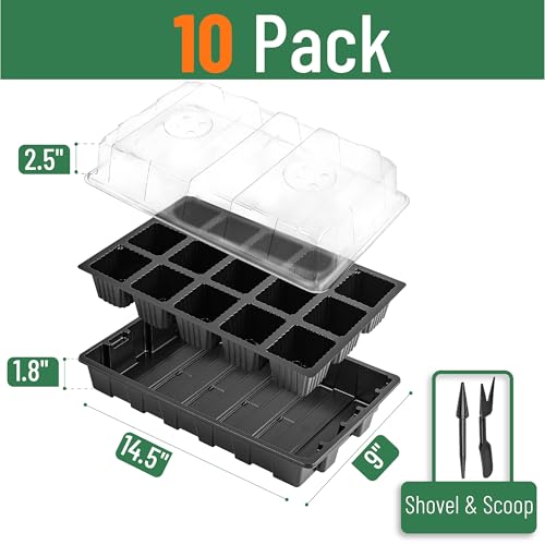 Mr. Pen- Seed Starter Tray Kits, 10 Set, Total 150 Cells, Durable Plant ...