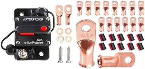 Amazon.com: RED WOLF 60A Circuit Breaker Manual Reset Switch 1/0 AWG ...