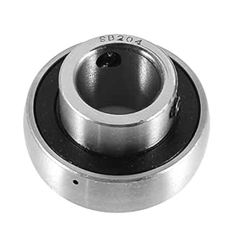 Steel SB204 Ball Insert Mounted Bearing 20mm x 47mm x 14mm: Amazon.com ...