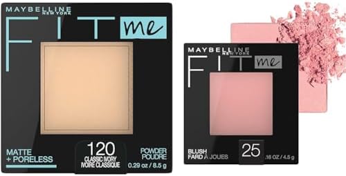 Amazon.com : Maybelline Fit Me Matte + Poreless Pressed Face Powder ...