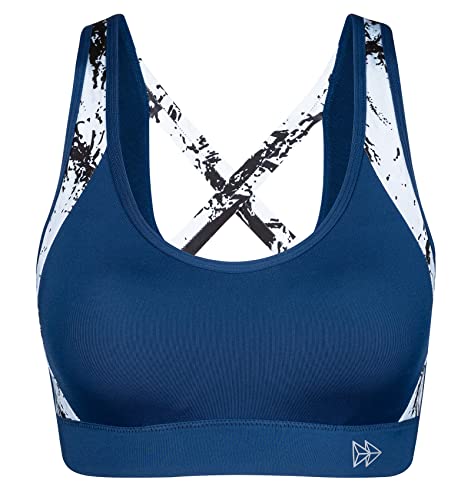Yvette Sports Bras for Women - High Support Criss-Cross Back Padded ...