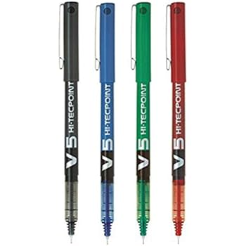 Pilot BX V5 Hi-Tecpoint Lot de 6 stylos roller extra fins Noir Pointe 0 ...