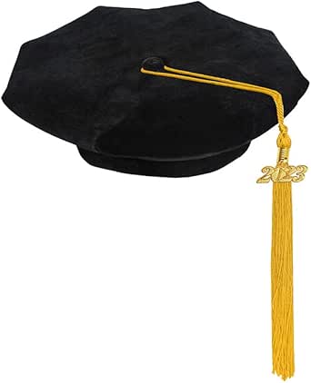 Amazon.com: MyGradDay Doctoral Graduation Tam 8 Sides Doctorate Cap PhD ...