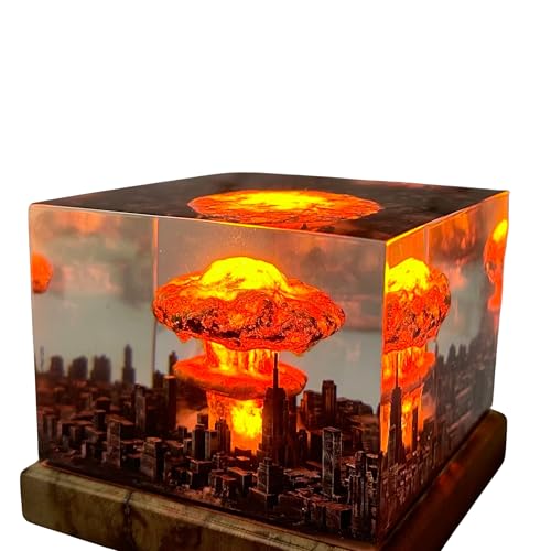 Amazon.com: Nuclear Explosion Bomb Diorama Lamp, Explosion Resin ...