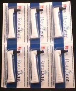 Amazon.com : 6 Rotadent Rota Dent Brush Head Elongated Pointy Zila ...