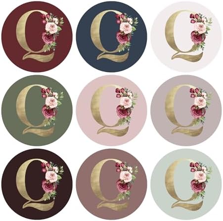Amazon.com: Mobiusea Creation Monogram Stickers| Gold Foil | Initial ...