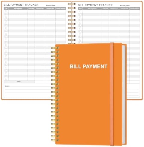 Amazon.com : Bill Payment Tracker Notebook - Monthly Bill Organizer ...