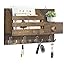 Amazon.com: HOMEBROS Key Holder Wall Mount, Wooden Adhesive Mail and ...