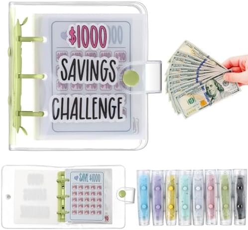 Amazon.com : Jetec 1000 Money Saving Challenge with 25 Binder Mini ...