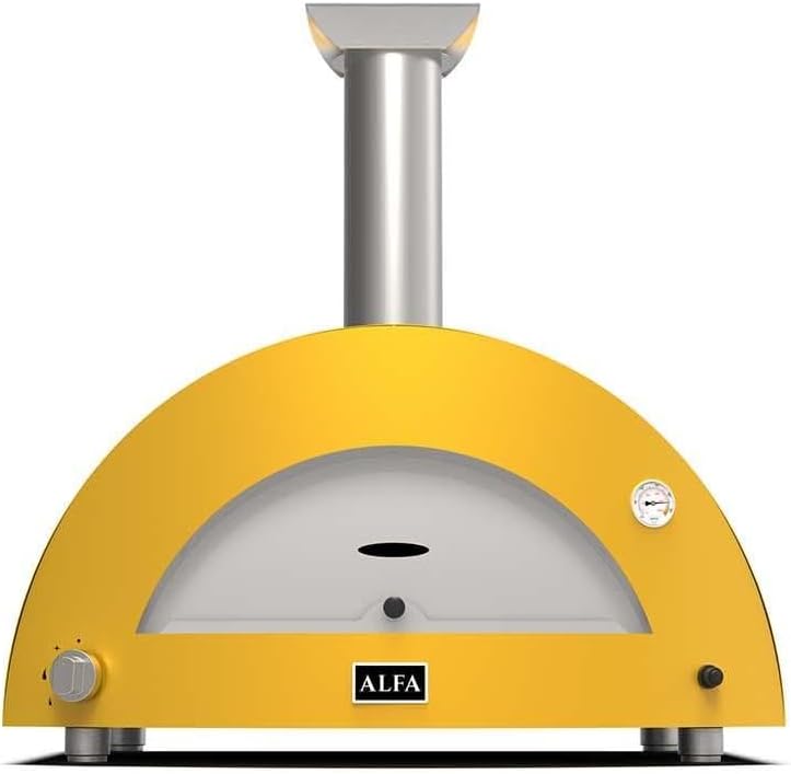 Amazon.com: ALFA Moderno 3 Pizze Gas Pizza Oven - Fire Yellow - FXMD-3P ...