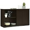 Amazon.com - Safeplus 42" Compact Buffet Sideboard with Sliding Wooden ...
