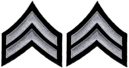 Amazon.com: Uniform Patches- Medium Gray Chevron Patches on Black ...