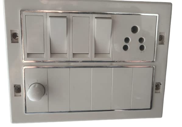 Socket Combined Box ONLY for Wall Mounted 4 Switch (Pack of 2) : Amazon ...