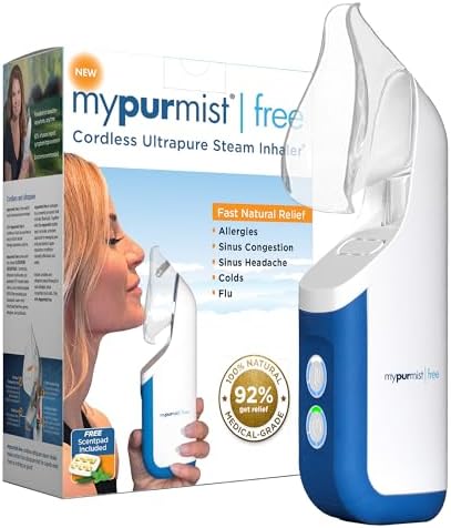 Amazon.com: Mypurmist Free Ultrapure Cordless Steam Inhaler - Handheld ...