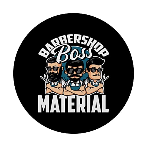 Barbershop Boss Barber Hairstyle – Beard Haircut Barbershop PopSockets ...