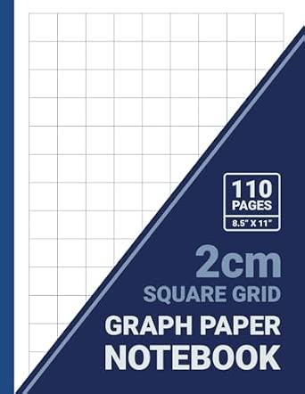 2 cm Square Grid Graph Paper Notebook: 2 cm x 2 cm Squares, 20 mm Grid ...