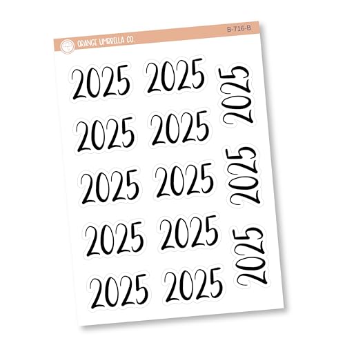 Amazon.com: Large 2025 Year Script Planner Stickers | F2 | B-716-B ...