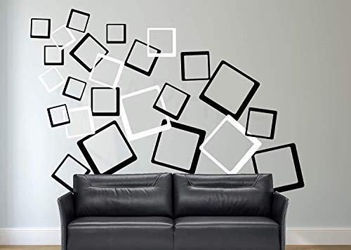 Amazon.com: Square Pattern Decals, Peel and Stick Application, Modern ...