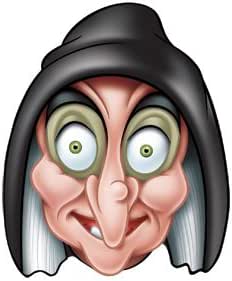 Star Cutouts Printed Card Mask of Wicked Witch Snow White : Amazon.co ...