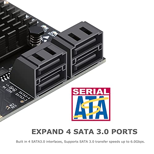 Snapklik.com : PCIe SATA Card 4 Port,PCI Express To SATA 3.0 Ports ...