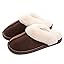 Misolin Womens Slipper Memory Foam Fluffy Slip-on House Suede Fur Lined ...