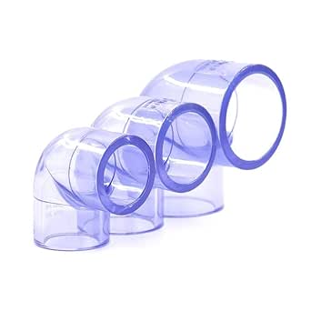 Amazon.com: 2pcs/Lot 20/25/32/40/50mm Blue Transparent U PVC Pipe ...