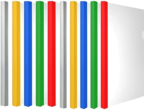 QSLKI File Folders,10 Pieces A4 Report Covers with Sliding Bar Clear ...