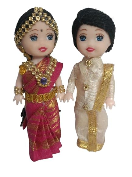 Traditional Indian Wedding Doll Set for Girls, Boys and Toddlers (Pink ...