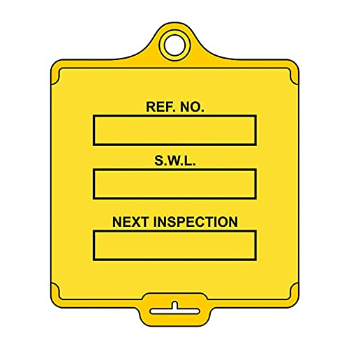 ‘AssetTag Flex Safe Working Load’ Tag, Medium, Yellow (Pack of 50 ...