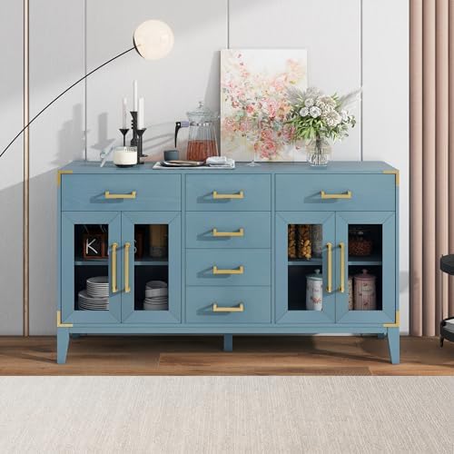 Amazon.com - Bellemave Retro Sideboard with 6-Drawer and 2-Cabinet ...
