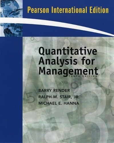 Quantitative Analysis for Management: International Edition by Render, Barry, Stair, Ralph M ...