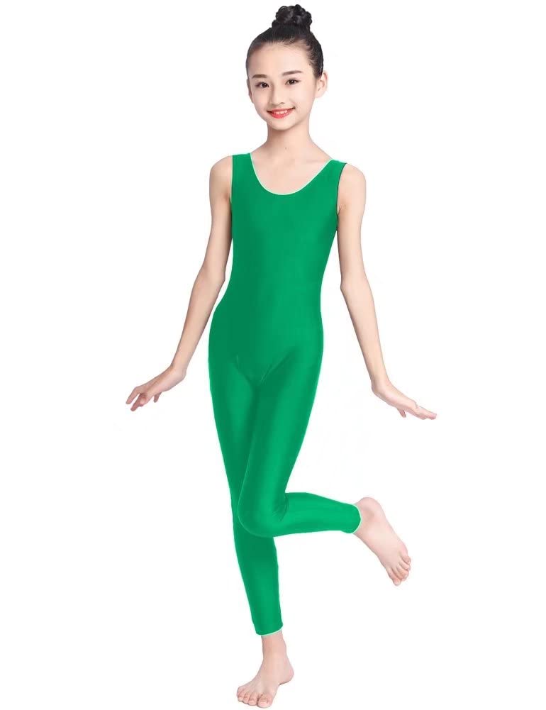 Snapklik.com : Girls Spandex Tank Dance Unitard Kids Dancewear
