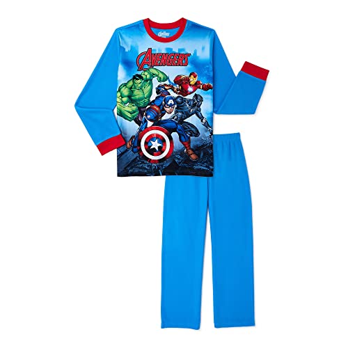 Marvel Boys Avengers 2 Piece Pajamas Sleep Set (10-12) Blue - SantaBILT®