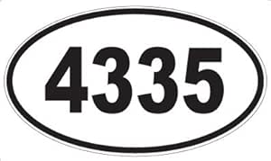 Amazon.com: Number 4335 Oval Magnet : Everything Else