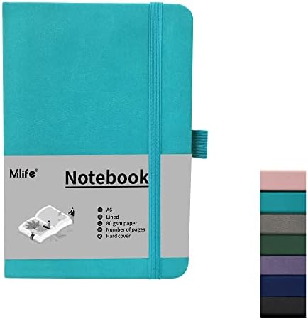Mlife A6 Small Journal Notebook, Lined Pocket Notebook with Pen Holder ...