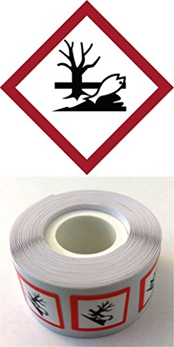 GHS Pictogram Labels Environment, 1/2 X 1/2 inch, Tough Vinyl, - Want ...