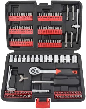 Goodyear 130pc Socket Set + Screwdriver Bits Set Including 72-Teeth ...