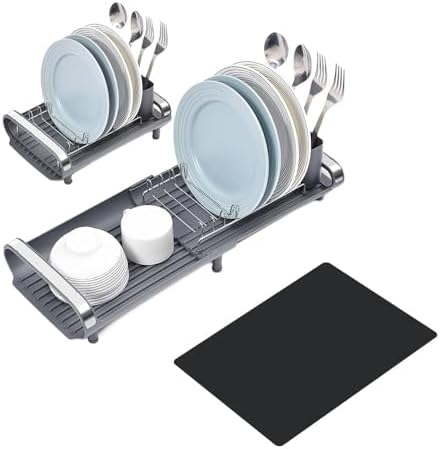 Cozy Ranch Compact Dish Drainer, Expandable Dish Rack, Dish Drying Rack ...