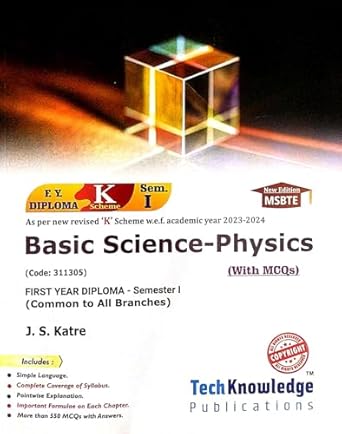 Basic Science - Physics - MSBTE Diploma Common To All Branches Engineering Group Sem 1 : Amazon ...