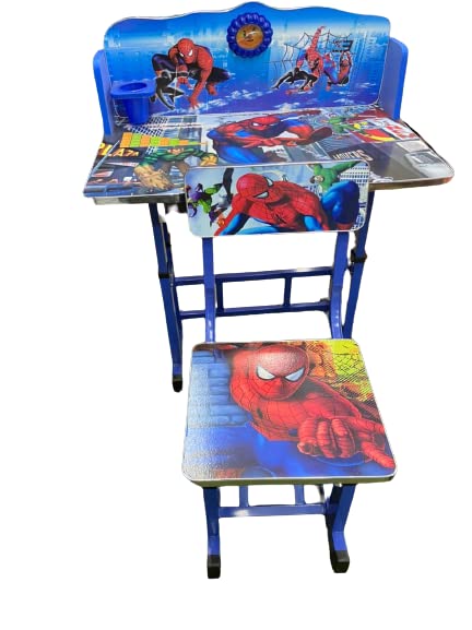 Zion FURNNISHING Dark Blue Study Table with Chair : Amazon.in: Home ...