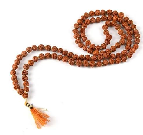 B and S Groups Genuine Colour Five Face Rudraksha Jaap Mala 108 Nepali ...