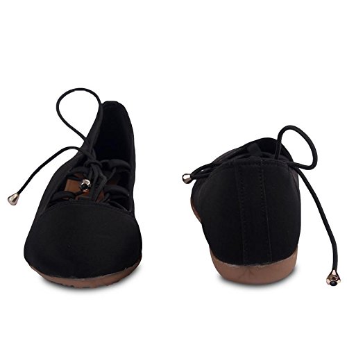 Buy Anand Archies Artificial Leather Black Ballies for Girl's & Women's ...