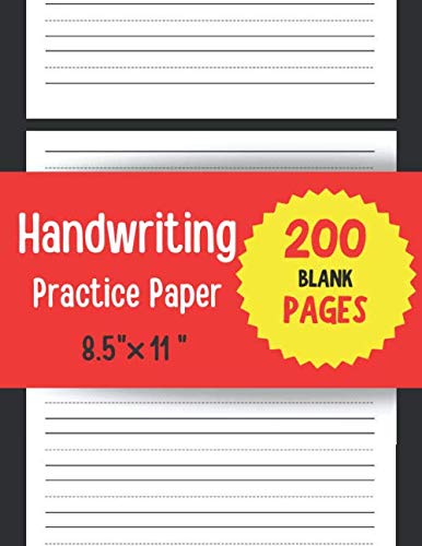 Amazon.com: Handwriting Practice Paper: 200 Blank Pages Dotted Midline ...