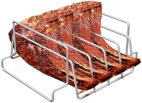 Amazon.com : Durable Stainless Steel Rib Rack with a Silicone Oil Brush ...