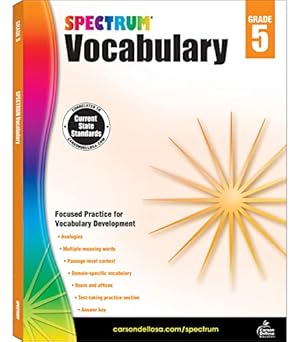 Spectrum 5th Grade Language Arts Workbook, Ages 10 to 11, Grammar ...
