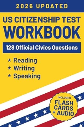 Amazon.com: US Citizenship Test Practice Workbook: Practice Tests to ...