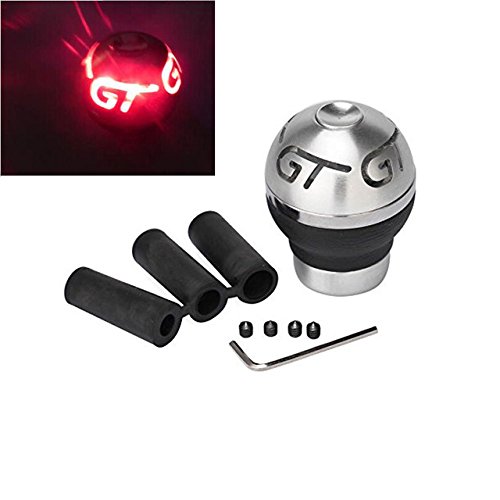 Universal GT Printed Red/Blue LED Light Gear Shift Knob Aluminum PU ...