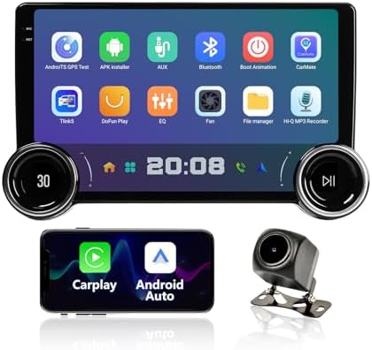 Amazon.com: Eunavi 2 Din Dual Knobs Car Stereo Radio with Wireless ...